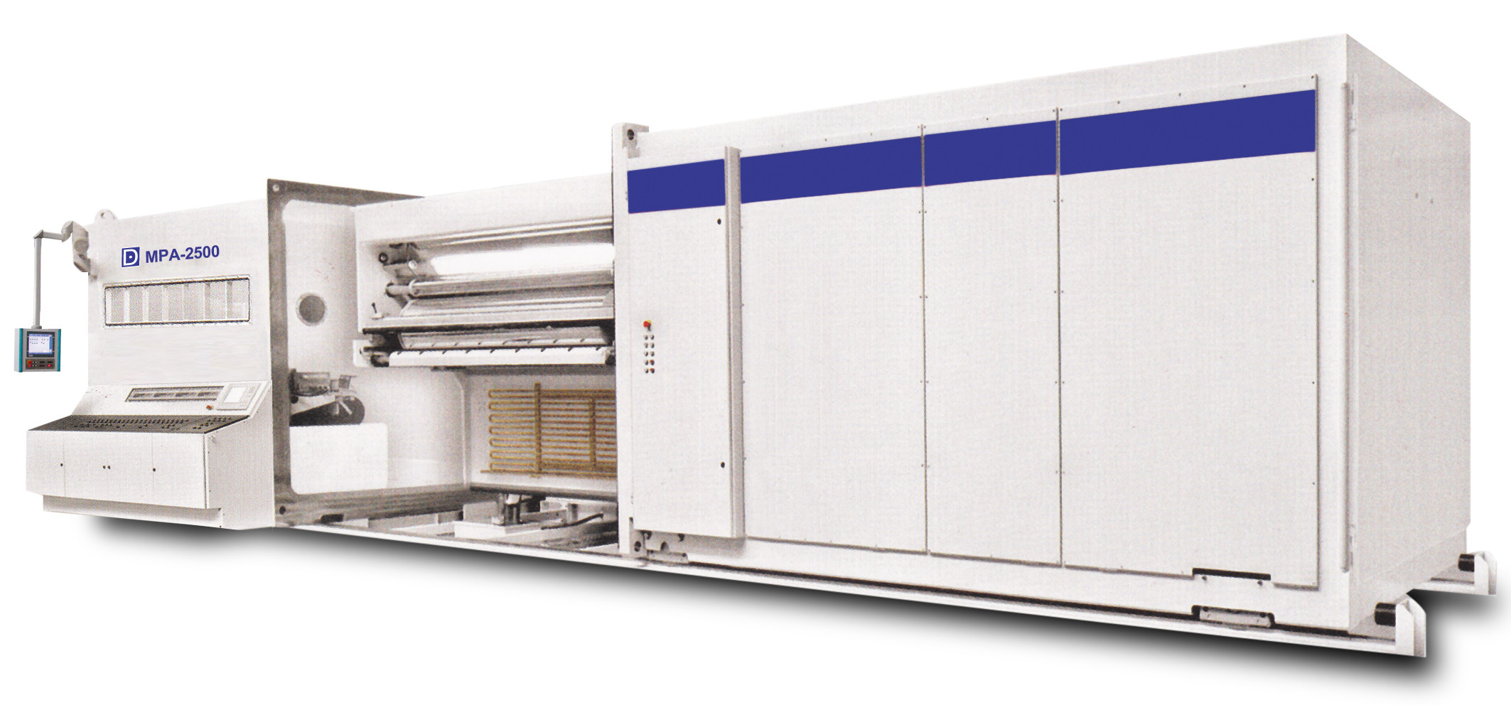 PET 4000mm 8 Micron 350KVA Vacuum Metalizing Machine